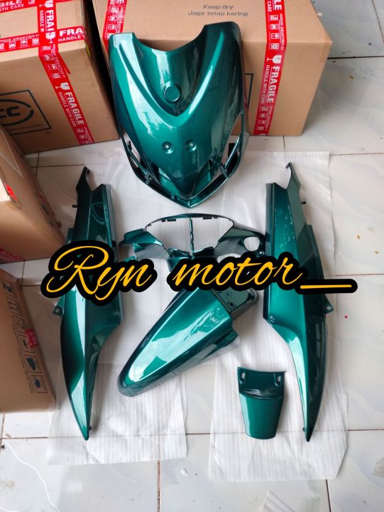 cover body full halus yamaha mio smile hijau botol custom/full body mio ...