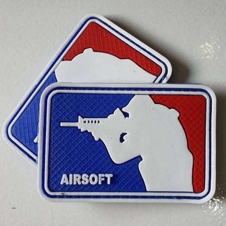 PATCH RUBBER LOGO AIRSOFT TACTICAL/TEMPELAN EMBLEM KARET VELCRO ...