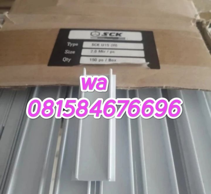 Tali Air ( 1,5cm ) / U Channel / Groove Joint SCK U15 W UPVC PVC ...