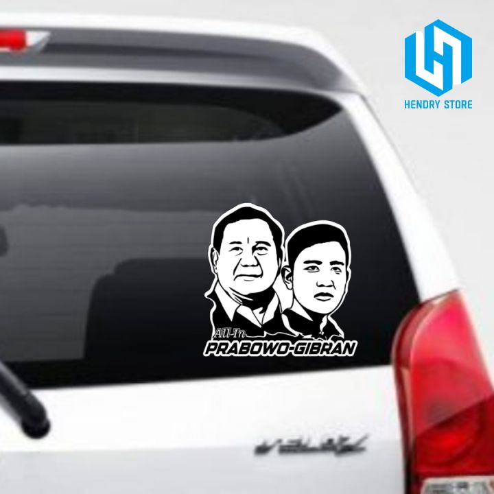 STICKER SILUET ALL IN PRABOWO GIBRAN PRESIDEN INDONESIA 2024 STIKER ...
