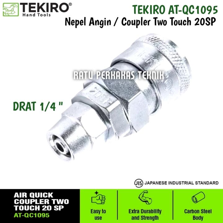 TEKIRO KOPLER 20 SP TWO TOUCH AT-QC1095 AIR QUICK COUPLER NEPEL ANGIN ...