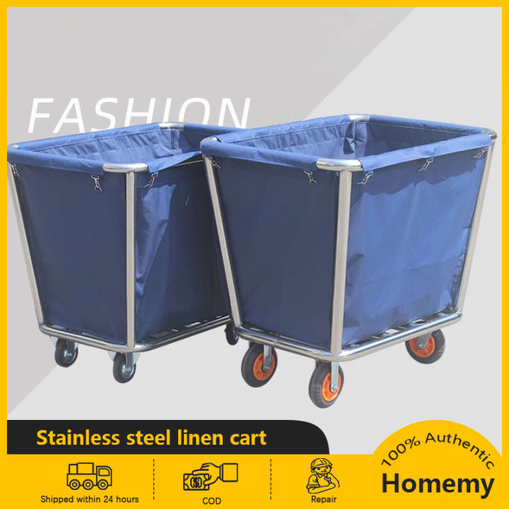Stainless Steel hotel Laundry Cart Industrial Laundry Cart Laundry ...
