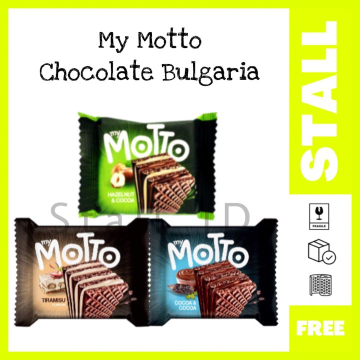 My Motto Wafer Premium Chocolate Bulgaria Double Cream 34gr | Lazada ...
