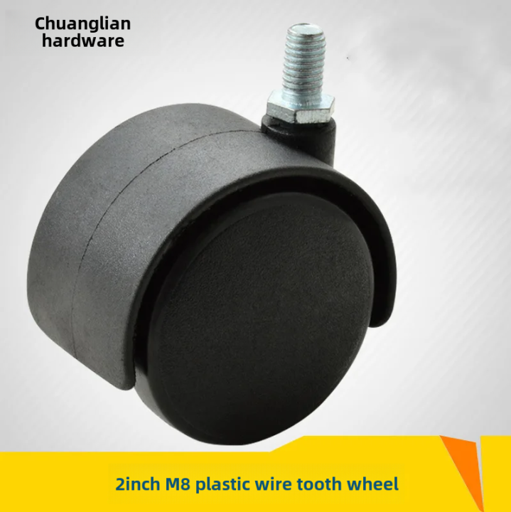 Universal Swivel Wheels 2 Inch M8 Threaded Rods Plastic Nylon Office ...