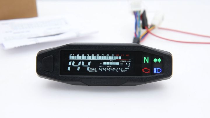 High Quality Universal Motorcycle LCD Digital RPM Speedometer Odometer ...