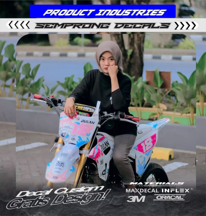 Decals super keren honda crf free custom design materal bahan max decal ...