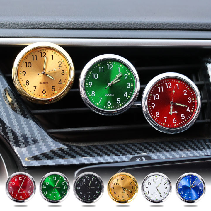 Car Air Outlet Noctilucent Clock Universal Dashboard Quartz Luminous ...