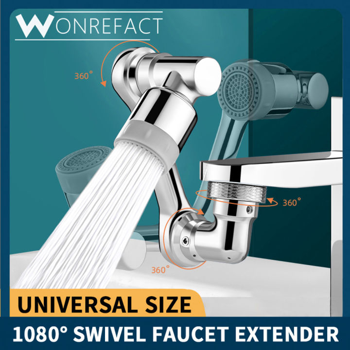 Universal 1080 ° Rotation Faucet Extender Aerator Plastic Faucet Splash ...