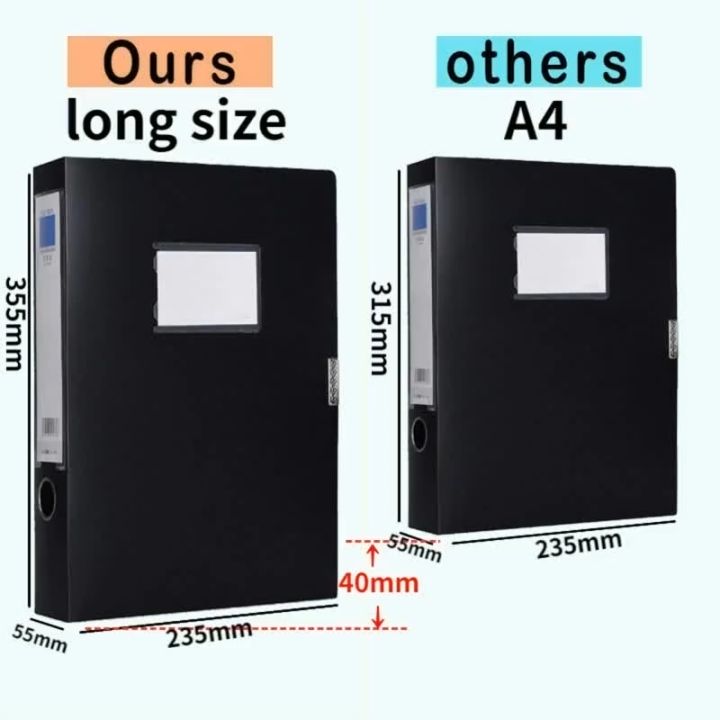 File Case Long Document Organizer Large Capacity File Box PP Document ...