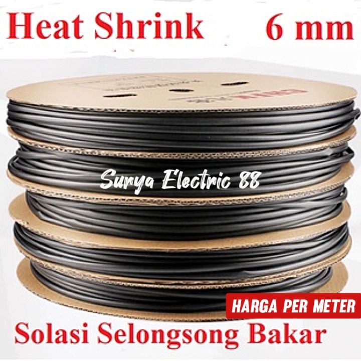 Selang Bakar 6mm Panjang 1 Meter / Heatshrink Tube Selongsong Kabel Bakar 6mm 1M | Lazada Indonesia