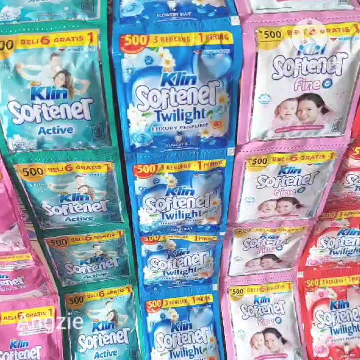 3 renceng SOKLIN SOFTENER PEWANGI 500 14ml 1 RENCENG ISI 36 Sachet ...