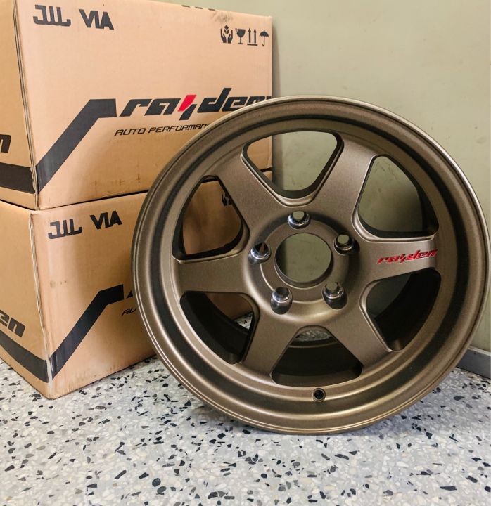 ล้อแม็ก ขอบ15 Raiden RD5 BY LENSO 15X7.5 5H114.3 CB73.1 ET20 สีนำ้ตาล🇹🇭 ...