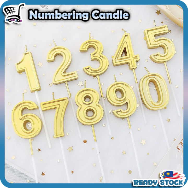 Number Candle Lilin Nombor Birthday Numbering Candle Wedding ...