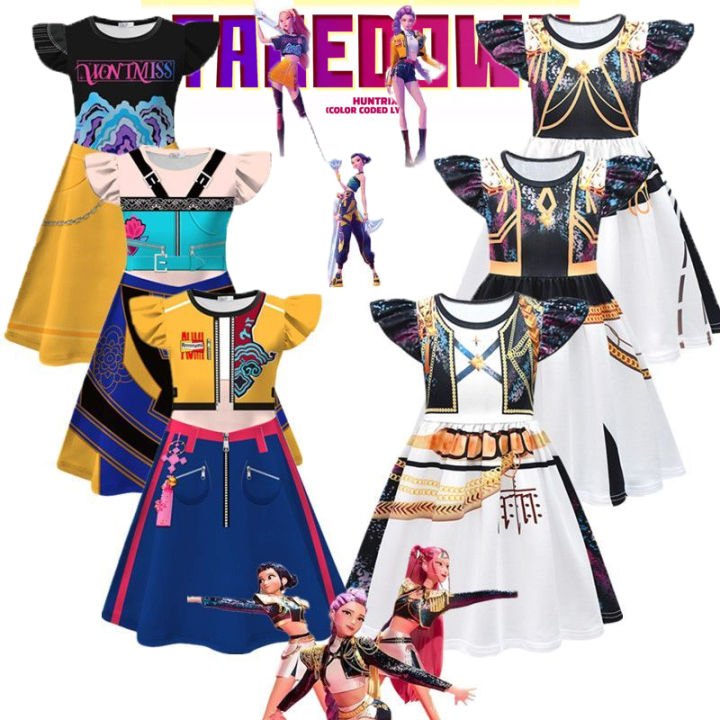 K‑Pop Demon Hunters Costume For Kids Girl Zoey Mira Rumi Dress Children ...