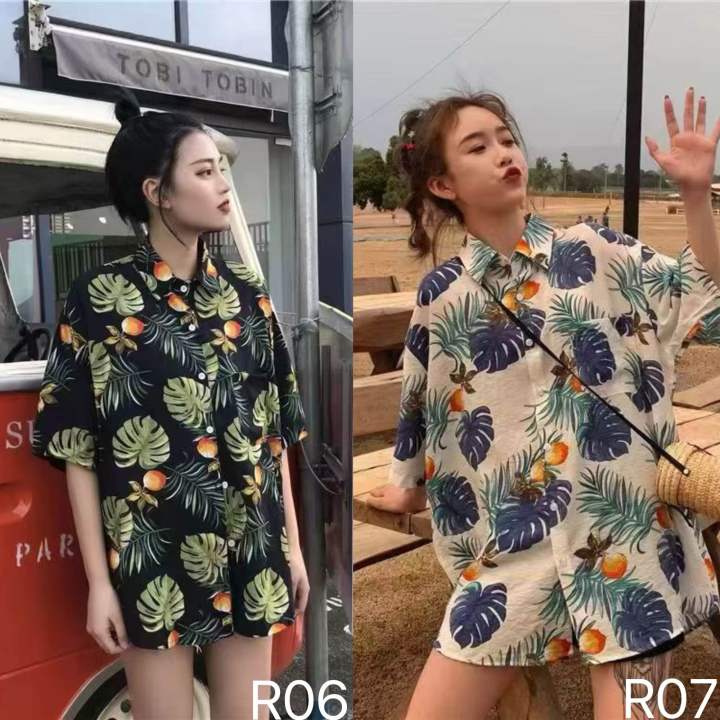 NO1 เสื้อเชิ้ตลายดอกวินเทจย้อนยุคสไตล์ฮ่องกงแขนสั้นสไตล์ไทยฮาวายเสื้อเชิ้ตหลวมหล่อสำหรับผู้ชาย ...