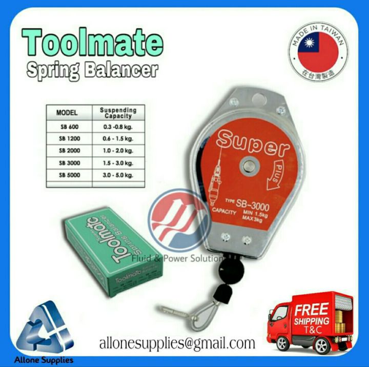 "Toolmate" Spring Balancer Variations range from 0.3kg ~ 5.0kg "made in ...