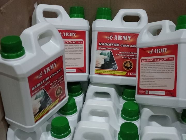 PERKARTON Air Radiator 1liter/20Botol ARMY Radiator Coolant ARMY Vol ...
