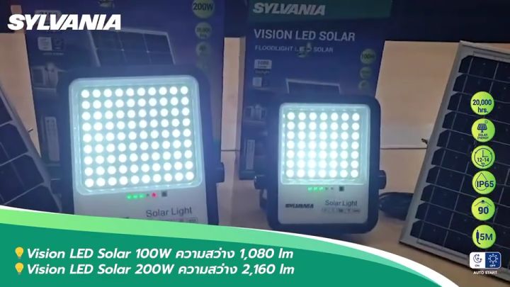 ไฟโซลาร์เซลล์ โคมไฟสปอตไลท์ LED Solar Cell พร้อมรีโมท รุ่น VISION LED ...