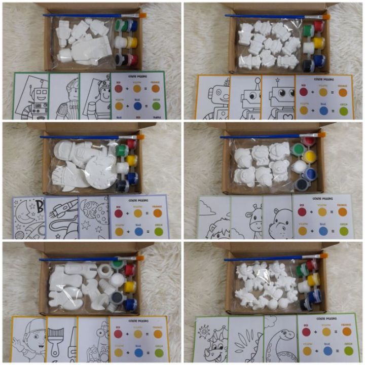 Plaster Painting Kits with Front Sticker and Coloring Sheets | Lazada PH