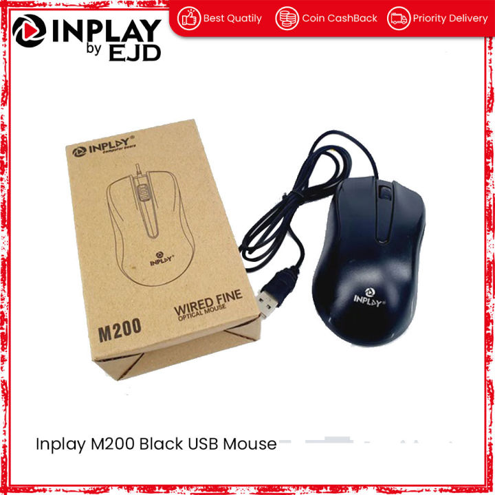 Inplay M200 | USB Mouse | Black | Inplay by EJD | Lazada PH