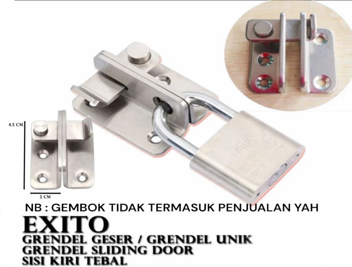GRENDEL GESER TEBAL - GRENDEL SLIDING DOOR KUNCI GEMBOK PINTU /Tipy ...