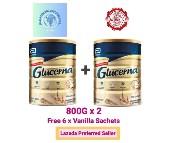 Abbott Glucerna- 800g x 2 tins (wheat/vanilla) | Lazada Singapore