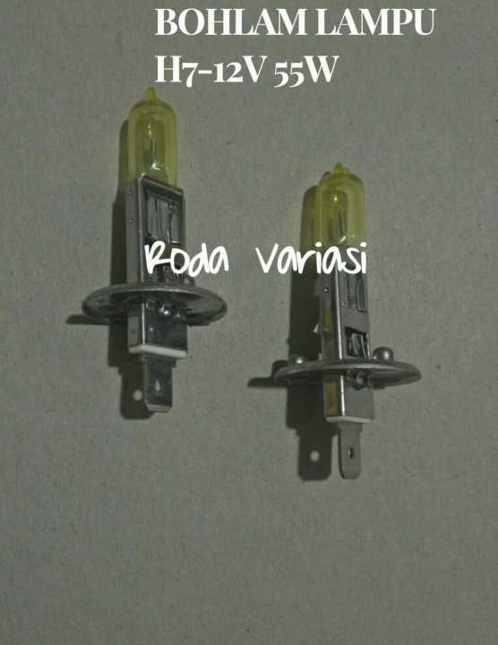 Bohlam Lampu Halogen H1-55W 12 Volt Cahaya Kuning 3000 Kelvin | Lazada ...
