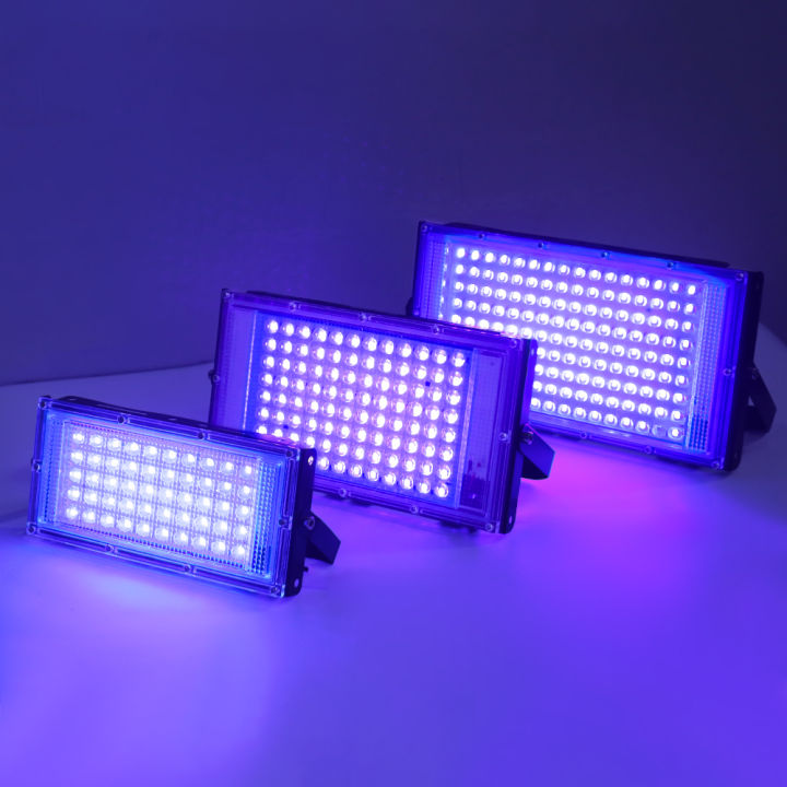 ไฟสปอตไลท์ LED สำหรับเวที แสงสีฟ้า หลอดไฟ LED UV 395nm 400nm ช่องเสียบ ...