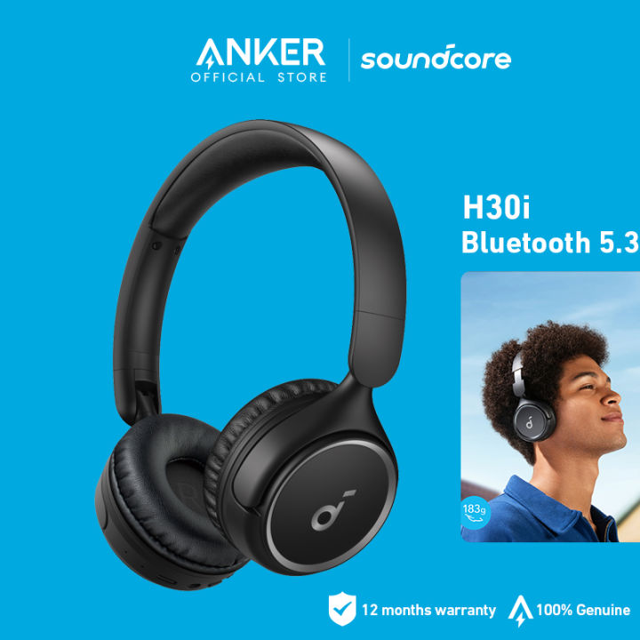 Soundcore by Anker H30i Wireless On-Ear Headphones, Foldable Design, Pure Bass, 70H Playtime ...