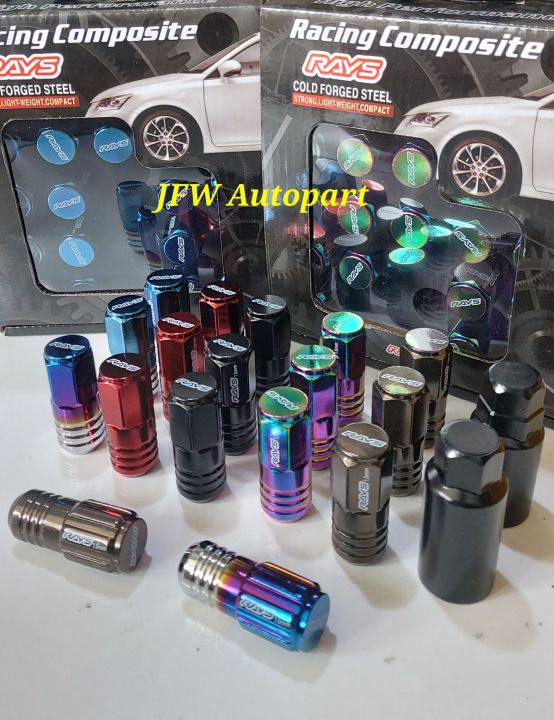 Mur Roda Rays 50mm Racing Composite untuk lubang mur yang kecil dan ...