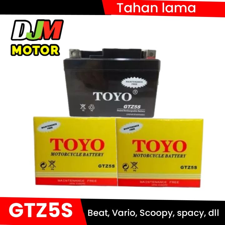 AKI KERING TOYO TYPE GTZ5S UNTUK SEMUA MATIC, BEBEK SUPRA 125,MEGA PRO ...