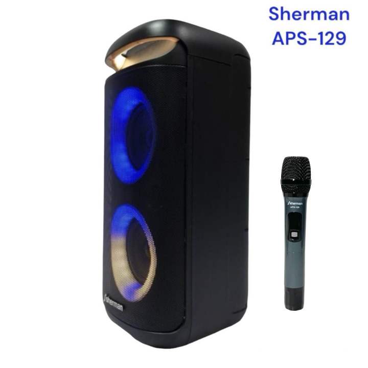 Sherman APS129 ลำโพงบลูทูธ พร้อมไมค์ ขนาด 6.5 นิ้ว ลำโพงคู่ กำลังขับ 40W | Lazada.co.th