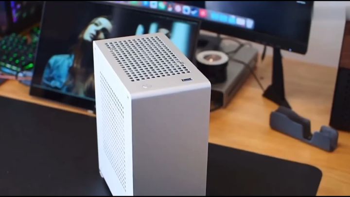 ZZAW A1P(New Version)MINI-ITX Computer Case Aluminum Desktop Office Small Chassis Silver Support ...