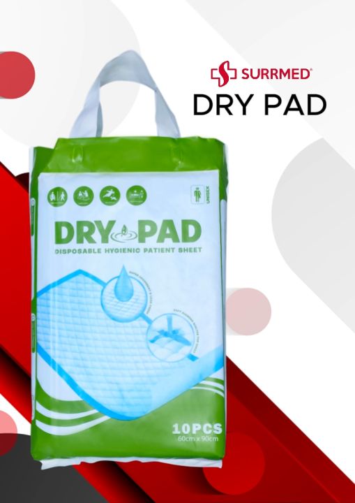 SURRMED DISPOSABLE DRY PAD UNDERPAD (10 PCS PER PACK) | Lazada PH