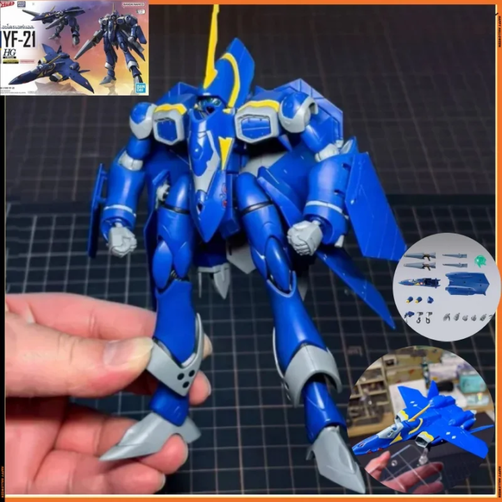 ของเล่นอะนิเมะ Bandai รูปป้อม Super DIMENSION matross HG 1/100 Yf-21 ...