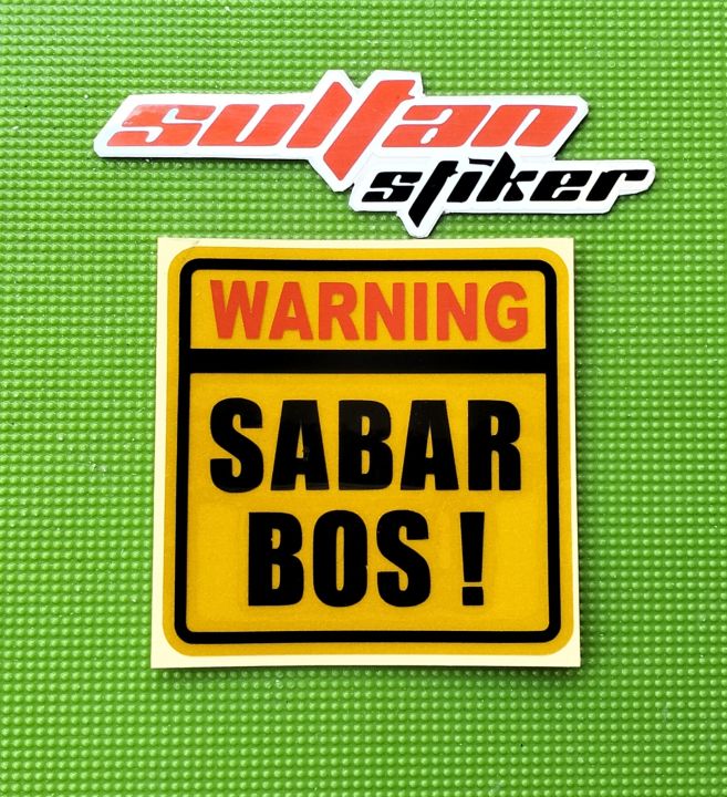 Stiker cutting SABAR BOS sticker motor helm cutting | Lazada Indonesia