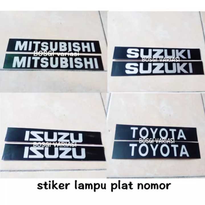 stiker lampu plat nomor belakang isuzu suzuki Toyota mitsubishi ... stiker lampu plat nomor belakang isuzu suzuki Toyota mitsubishi ...