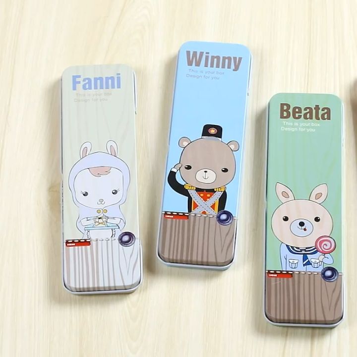 Kids Cartoon Metal Pencil Case Cute Pencil Box | Lazada