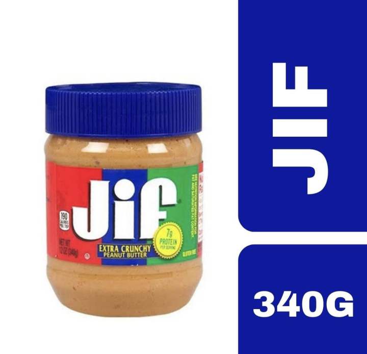 Jif Crunchy Peanut Butter 340g++ จีฟ ครั้นชี พีนัท บัตเตอร์ ถั่วลิสงบด ...