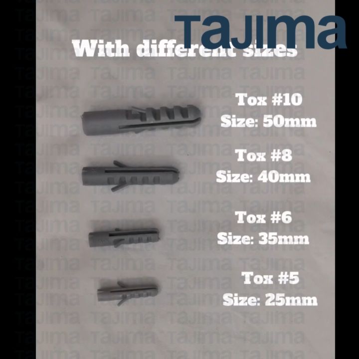 Taiwan Wall Plug Tox #8 40mm (100 pieces) (1 BOX) | Lazada PH