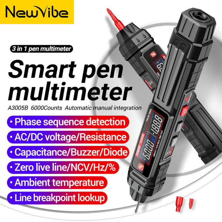 【NewVibe】ANENG A3005B 3 in 1 Smart Pen Type Multimeter 6000 Count ...