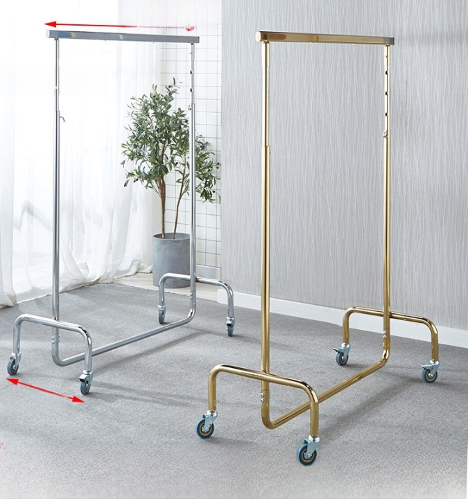 Clothing Store Display Stand Floor Type Display Rack Stainless Steel ...