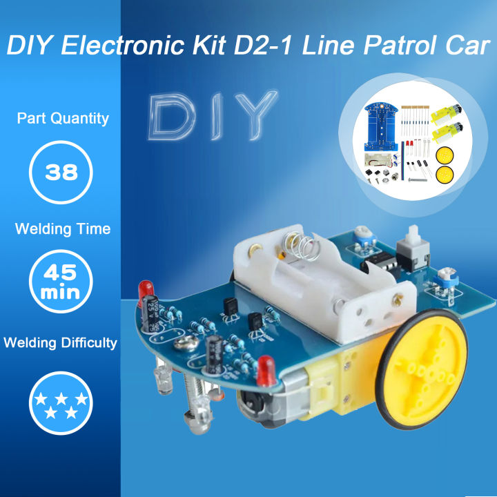 D2-1 DIY Kit Intelligent Tracking Line Smart Car Kit TT Motor ...