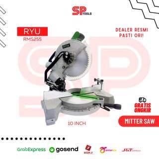 MESIN MITER SAW SLIDING POTONG ALUMINIUM KAYU 10" RYU RMS 255 RMS255 ...