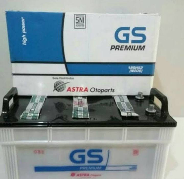 AKI BATERAI MOBIL GENSET BASAH GS ASTRA PREMIUM N200/190H52 12V 200AH TRUK ALAT BERAT KAPAL ...