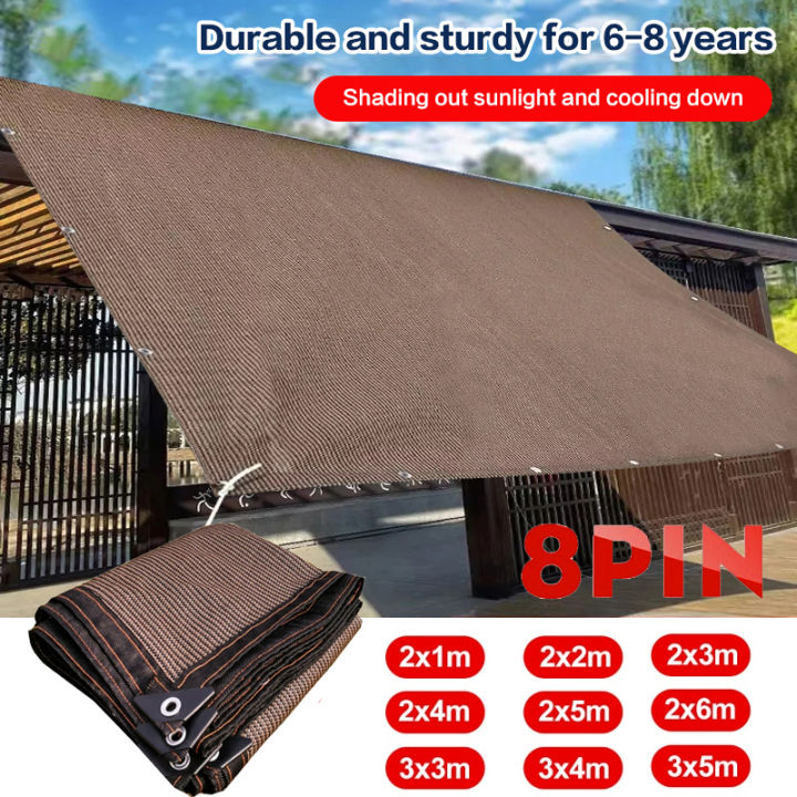 Sunshade Net Brown Anti-UV 90% Shade Outdoor Waterproof Sun Shade Net ...