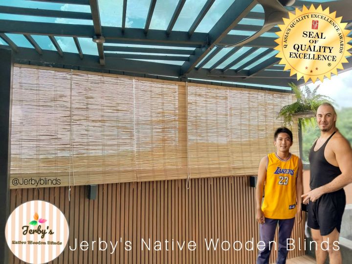 6ft x 2ft | 3ft | 4ft | 5ft | 6ft (WxH) BURI BLINDS w/ VARNISH COLOR ...