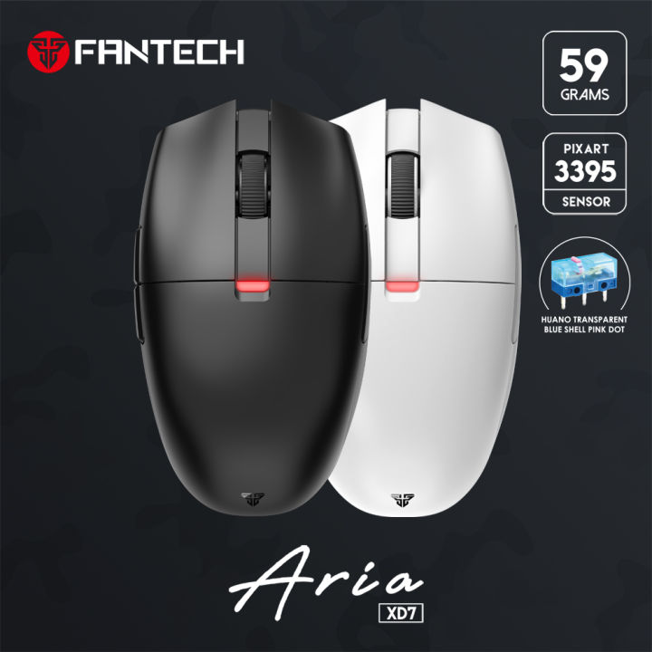 FANTECH ARIA XD7 Gaming Mouse 59g Mouse PIXART 3395 Wired and Wireless Mouse Huano 80 Million ...