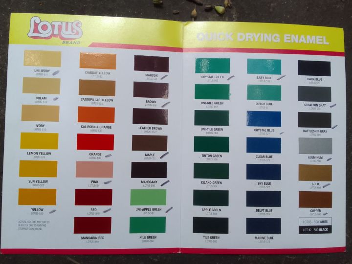 PINTURA GOLD/SILVER/COPPER/ALL COLOR LOTUS QUICK DRYING ENAMEL 60ML ...