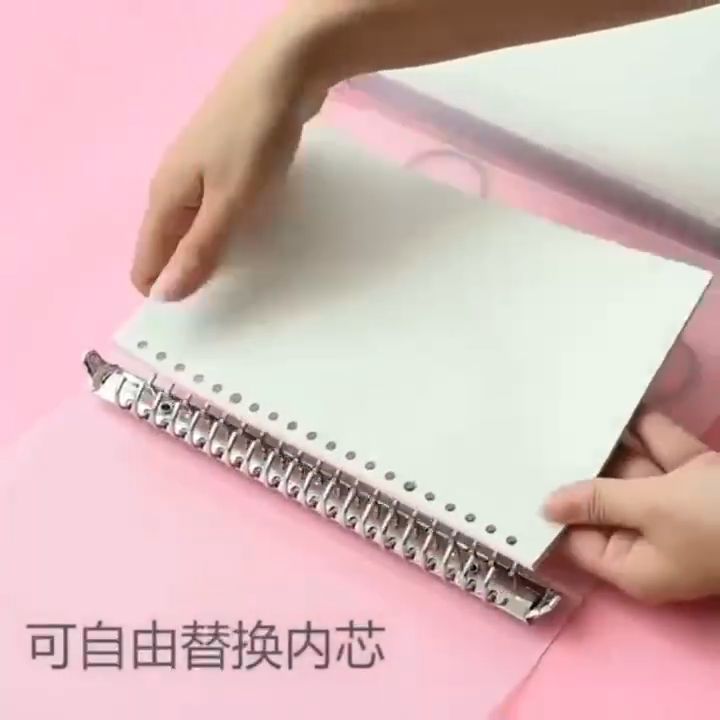 A5 B5 A4 Loose Leaf Notebook Pvc Cover Binder 60 Sheets Dot Line Blank Grid Refillable Office